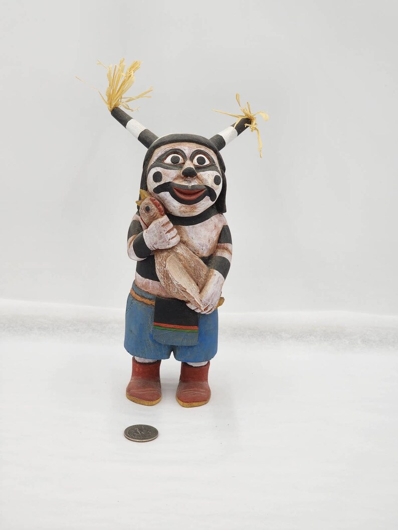 Kachina Doll Hopi Clown Chicken Signed Neil David Vintage - Etsy