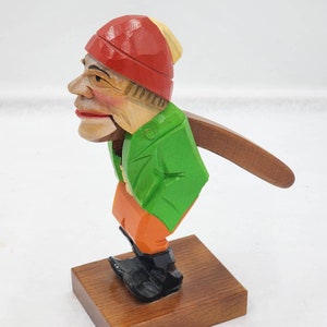 Nutcracker German Fisherman Fishing Hand Wood Carved Vintage Rare 9" - Etsy