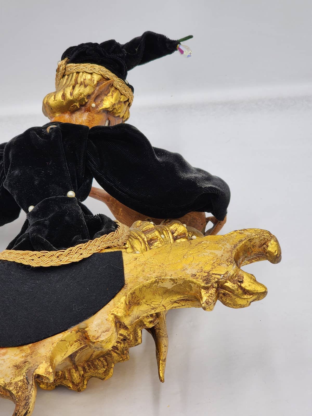 Vintage Pixie Elf Fairy Figurine Mischief Playing Banjo Musical ...