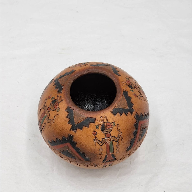 Vintage Native American Navajo Pottery Seed Pot by Ken Irene White ...