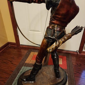 Large Rare Pierre Tourgueneff the Archer Bronze Sculpture Art European ...