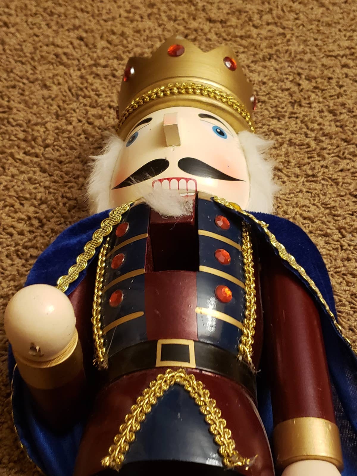 Large Nutcracker 25 Blue Cape Standing 2 Ft Tall - Etsy