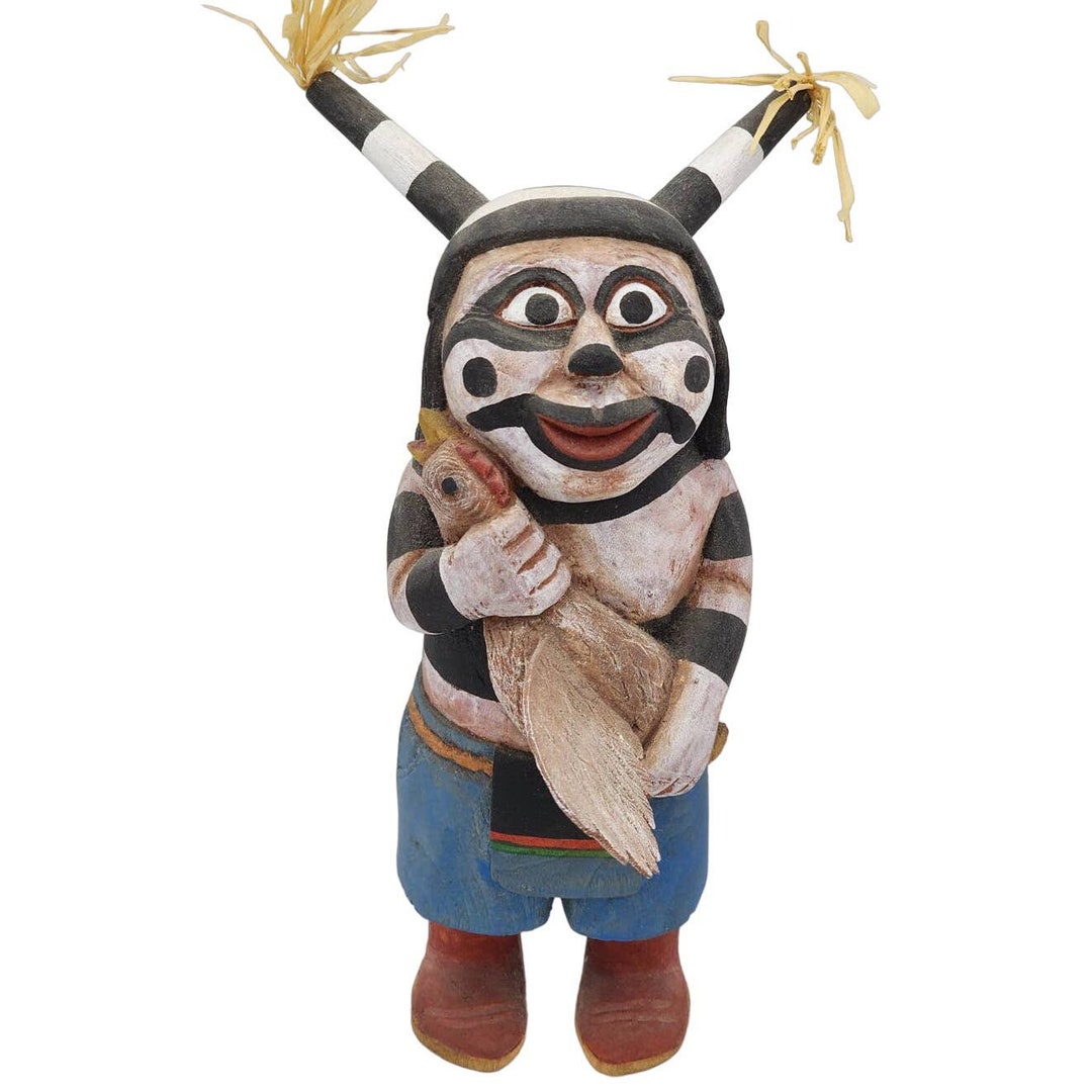 Kachina Doll Hopi Clown Chicken Signed Neil David Vintage - Etsy
