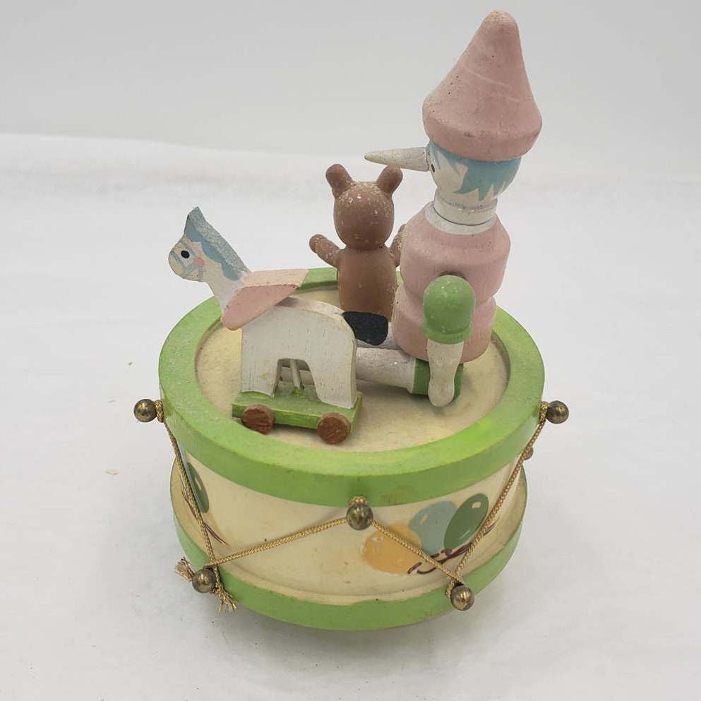 Vintage Wooden Pinocchio Music Box Tested - Etsy