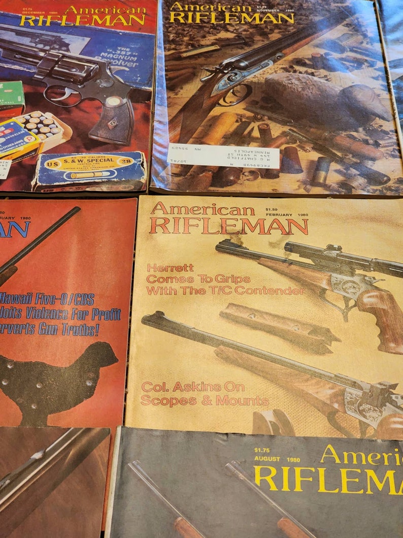1980 the American Rifleman Magazine Lot 12 Vintage American History ...