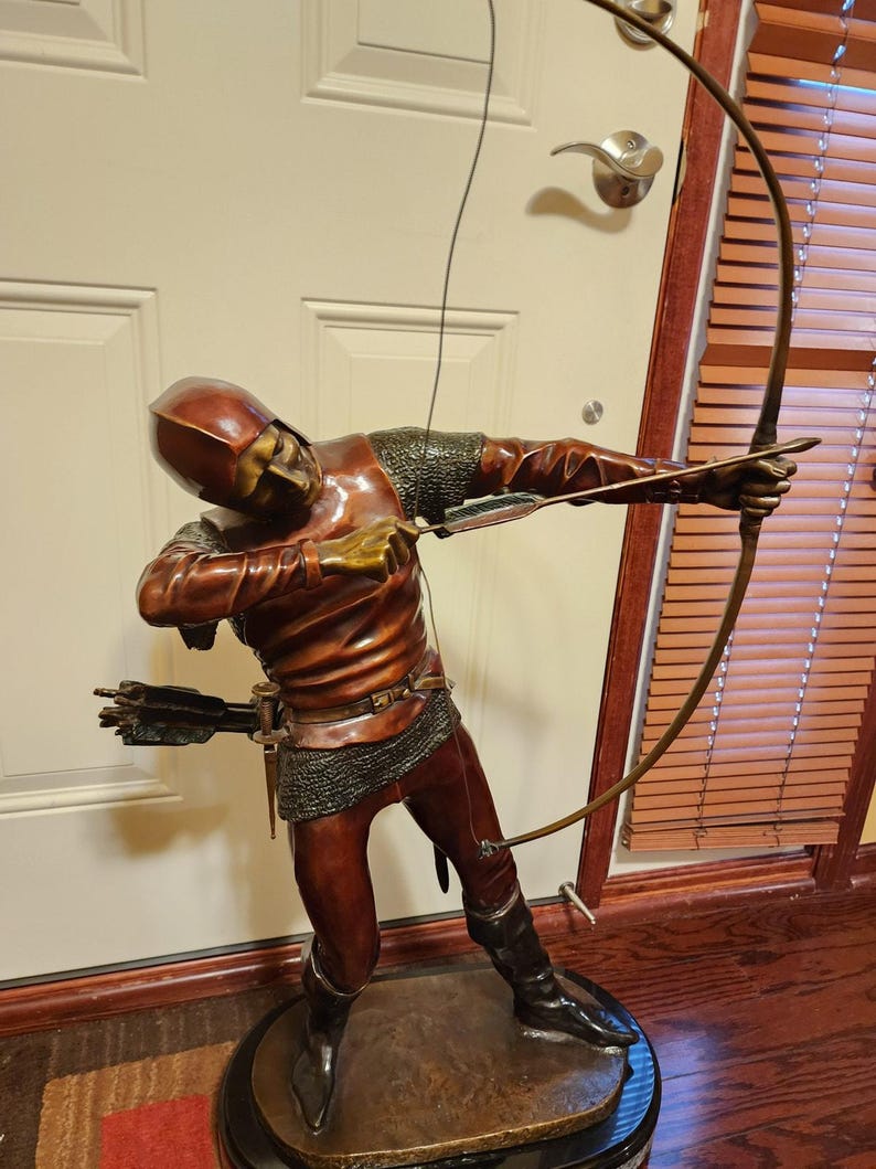 Large Rare Pierre Tourgueneff the Archer Bronze Sculpture Art European ...