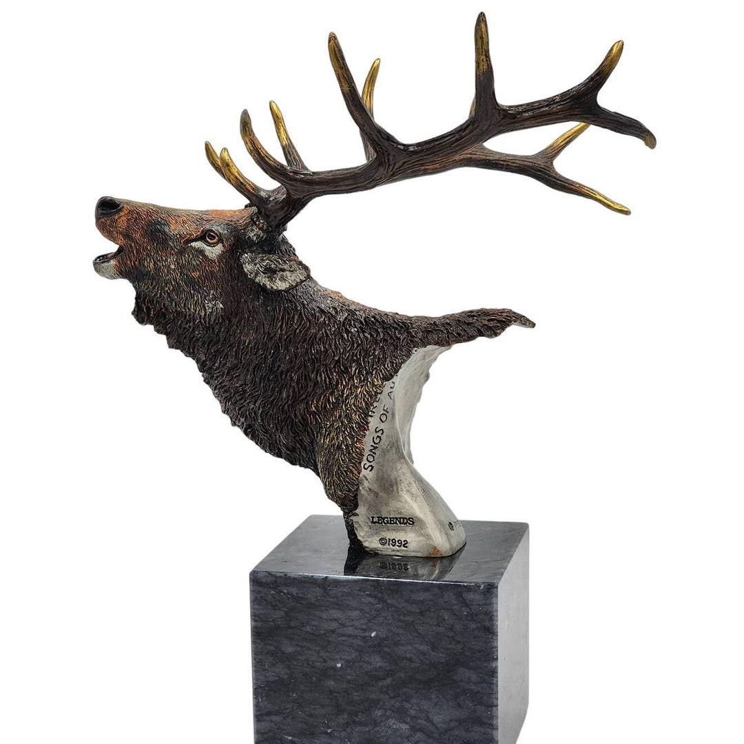 Kitty Cantrell Legends Bronze Sculpture Songs of Autumn Elk Wildlife ...