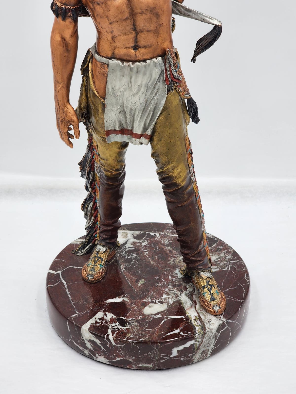 Christopher Pardell Bronze Sculpture Bears Heart Indian Raising Coupe ...