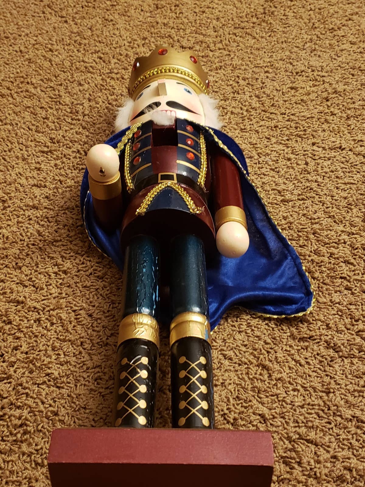 Large Nutcracker 25 Blue Cape Standing 2 Ft Tall - Etsy