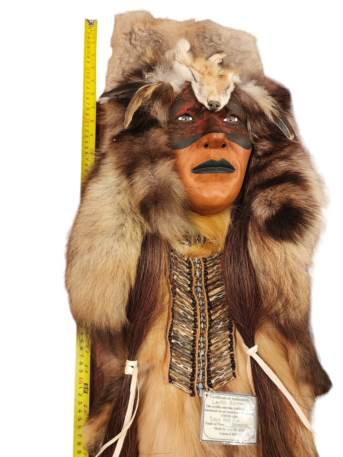 La Ne Ayo Large Spirit Mask Sioux Fox Dreamer Native American Limited ...