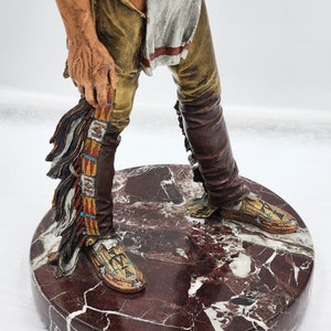 Christopher Pardell Bronze Sculpture Bears Heart Indian Raising Coupe ...