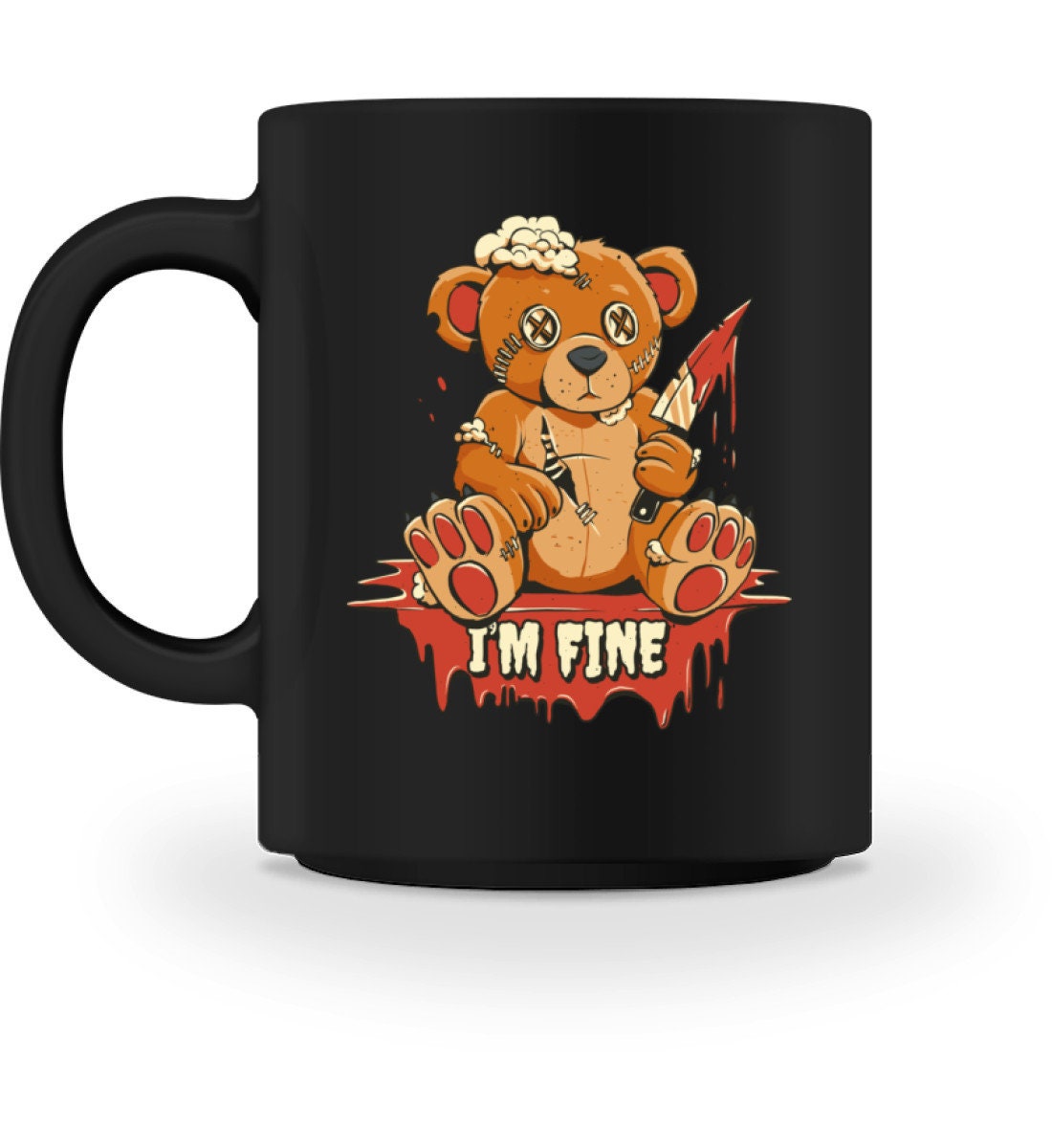 Little Evil Horror Bear With Knife Halloween Creepy Bear Gift - Etsy