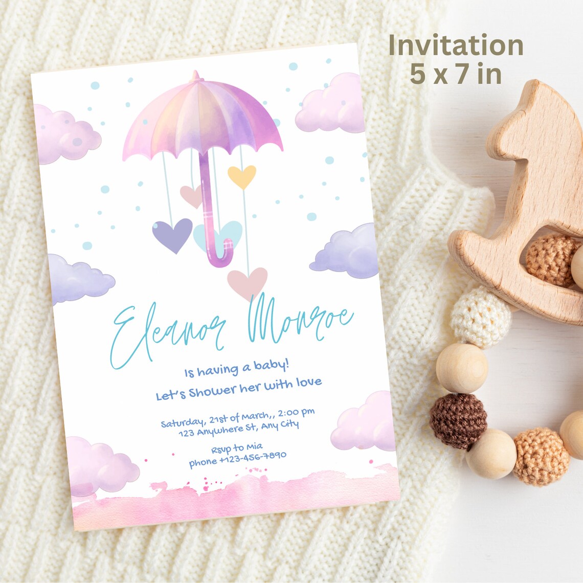 Baby Shower Invitation, A Digital Baby Shower Celebration, Editable ...