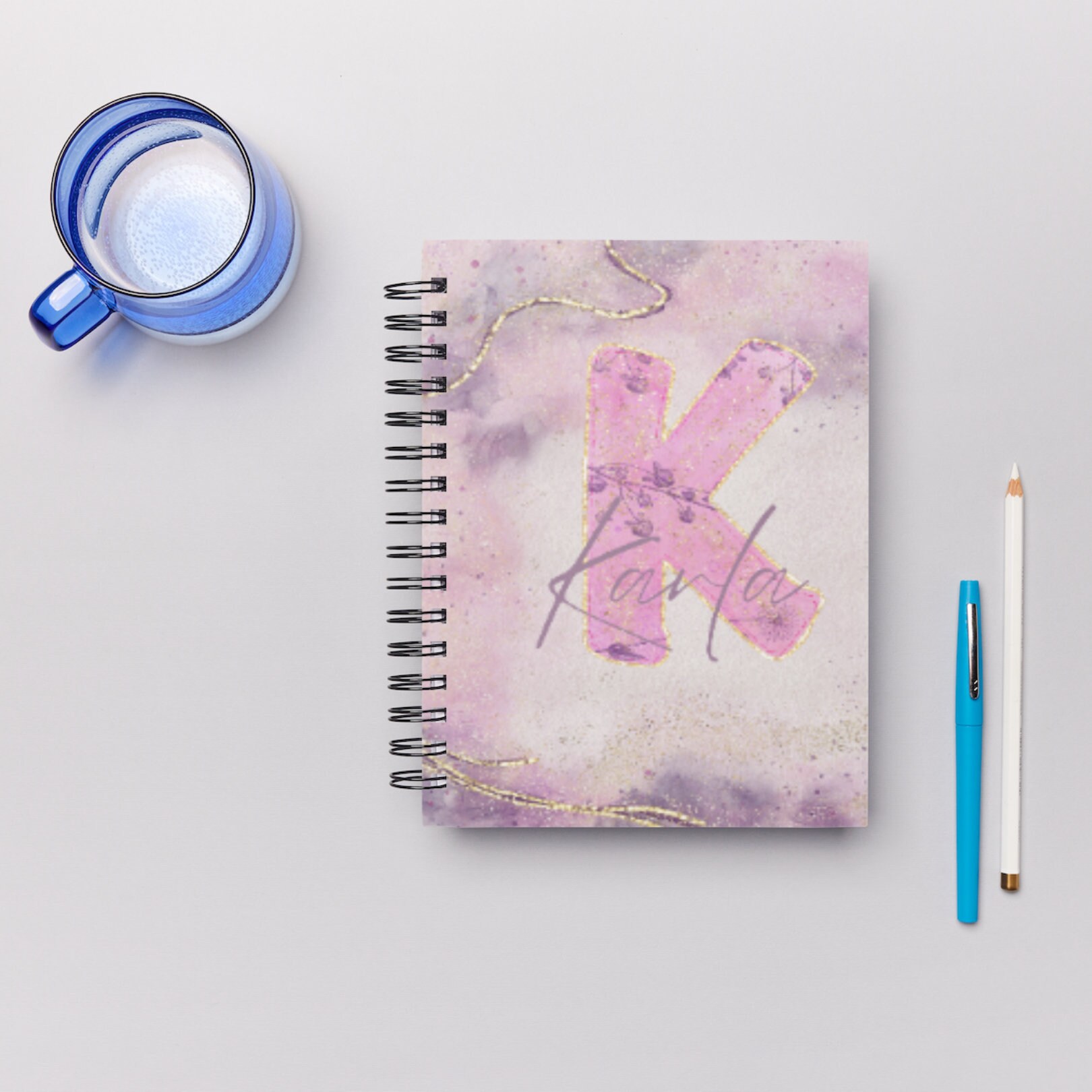 Printable Hand Digital Painted Notebook Cover, Journal Cover, Goodnotes ...