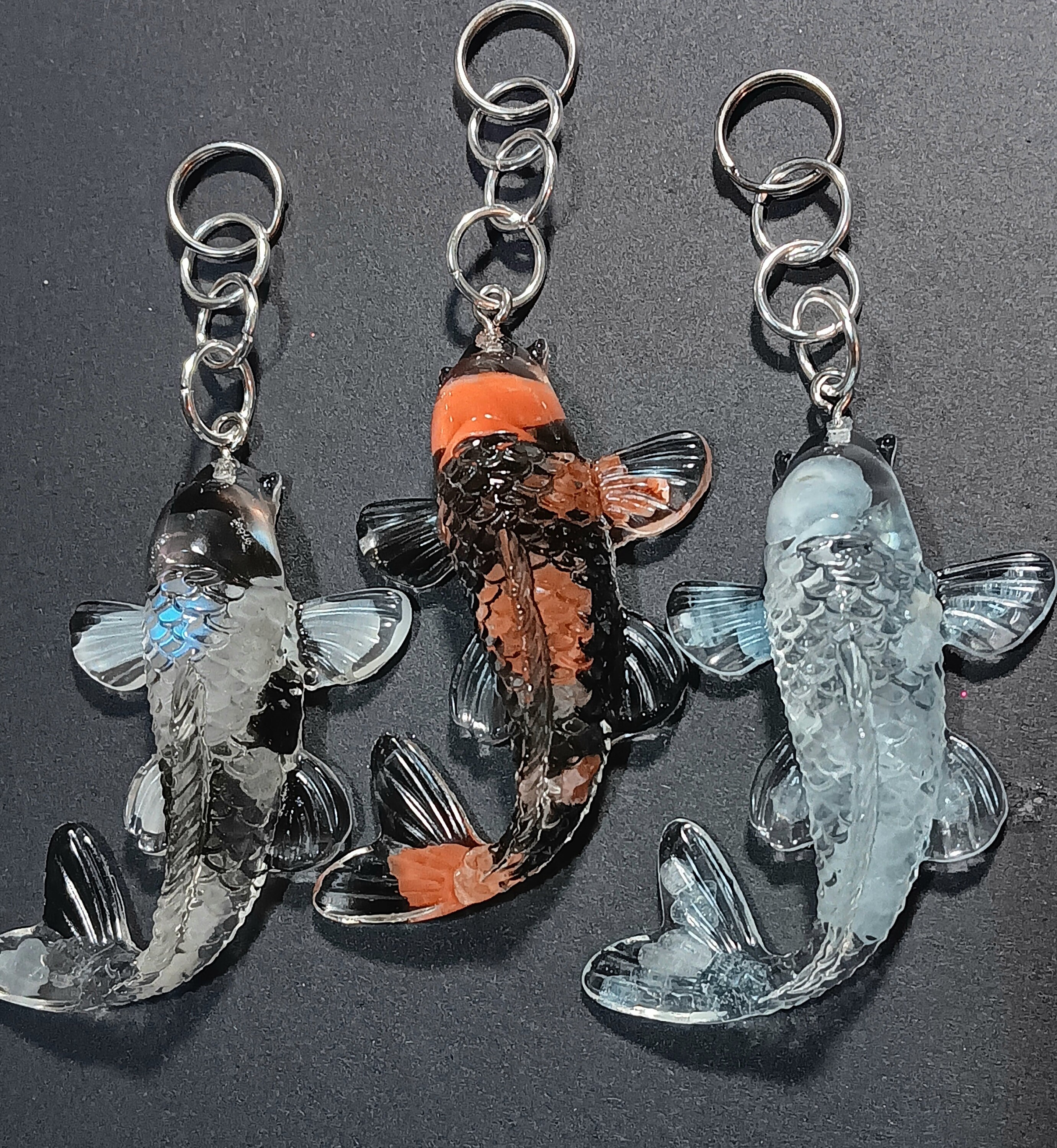 Crystal Fish Keychains 3pc - Etsy