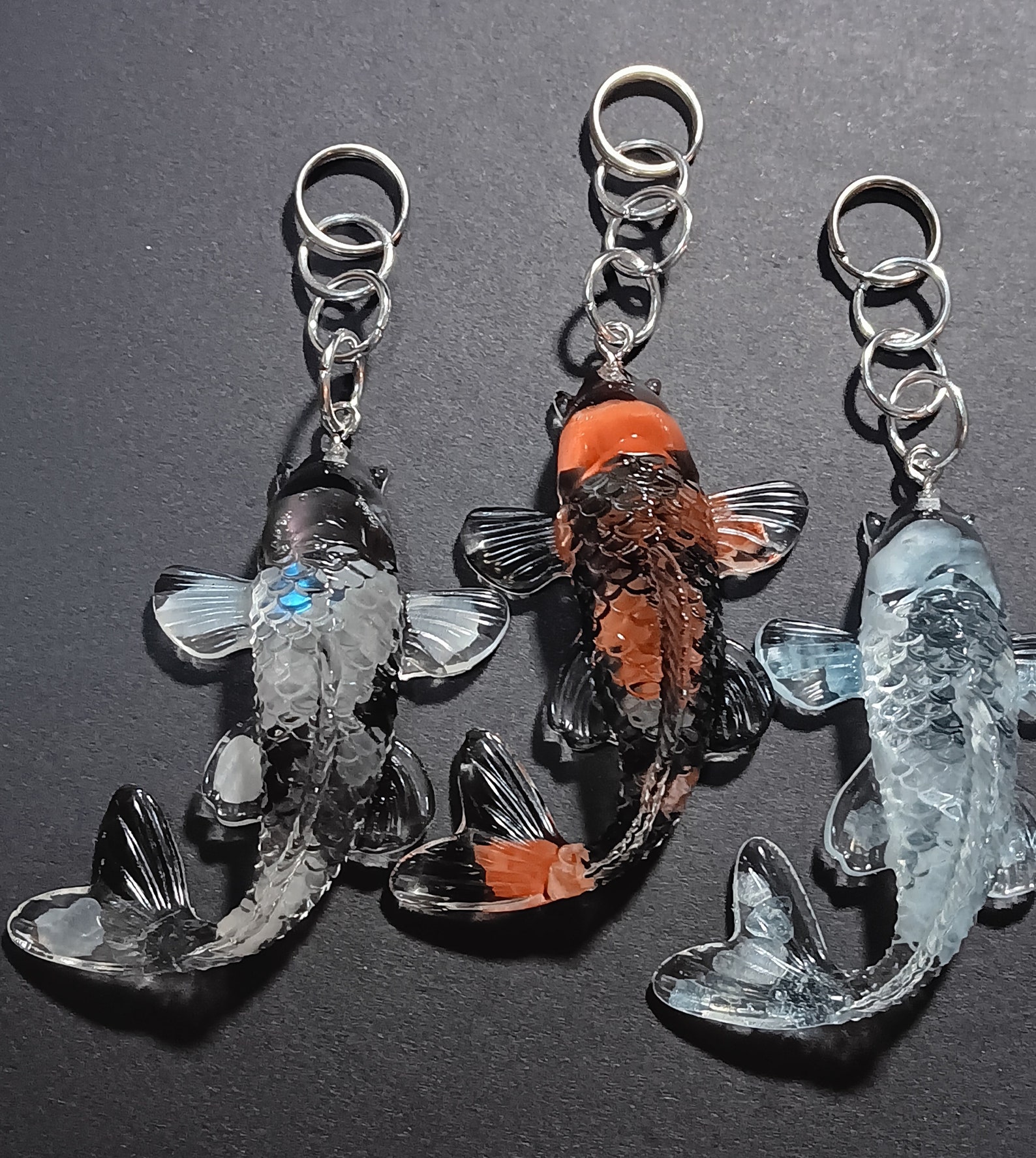 Crystal Fish Keychains 3pc - Etsy