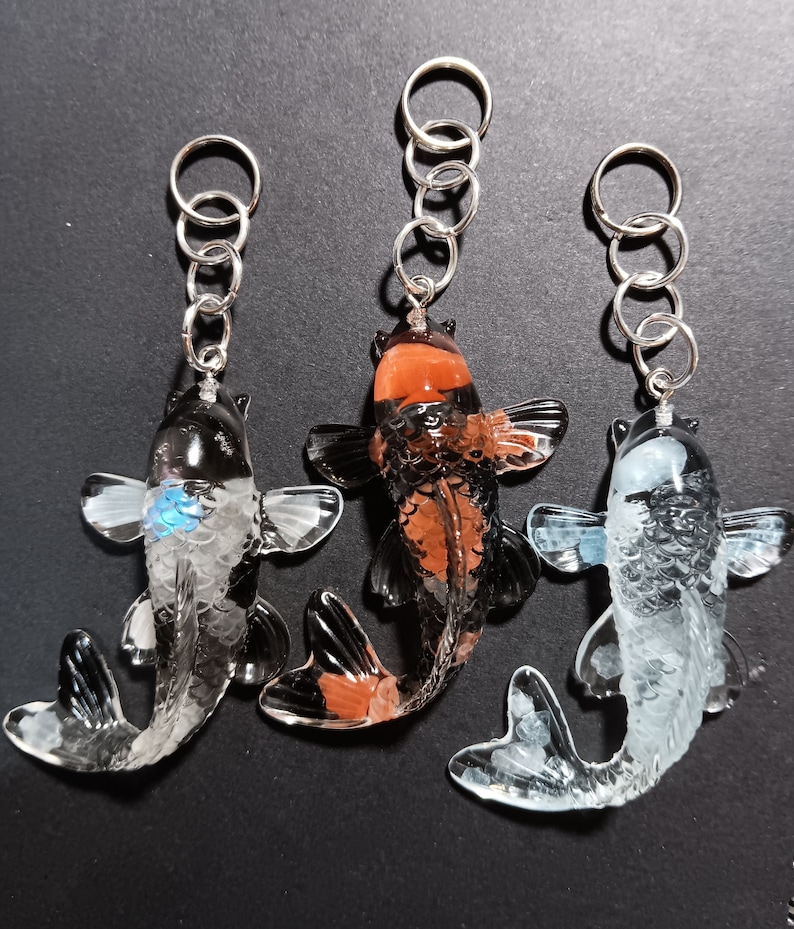Crystal Fish Keychains 3pc - Etsy