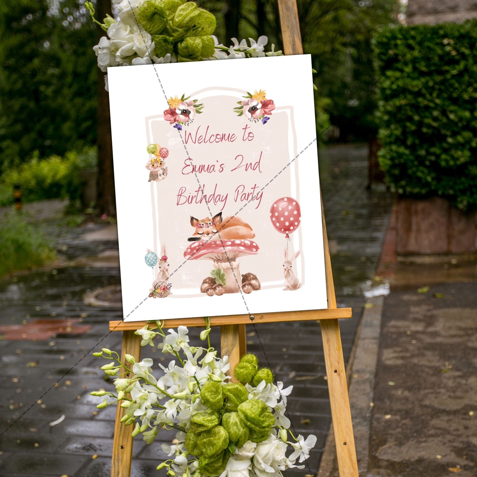 Letrero para Fiestas Enchanted forest decoración de Bosque | Etsy México