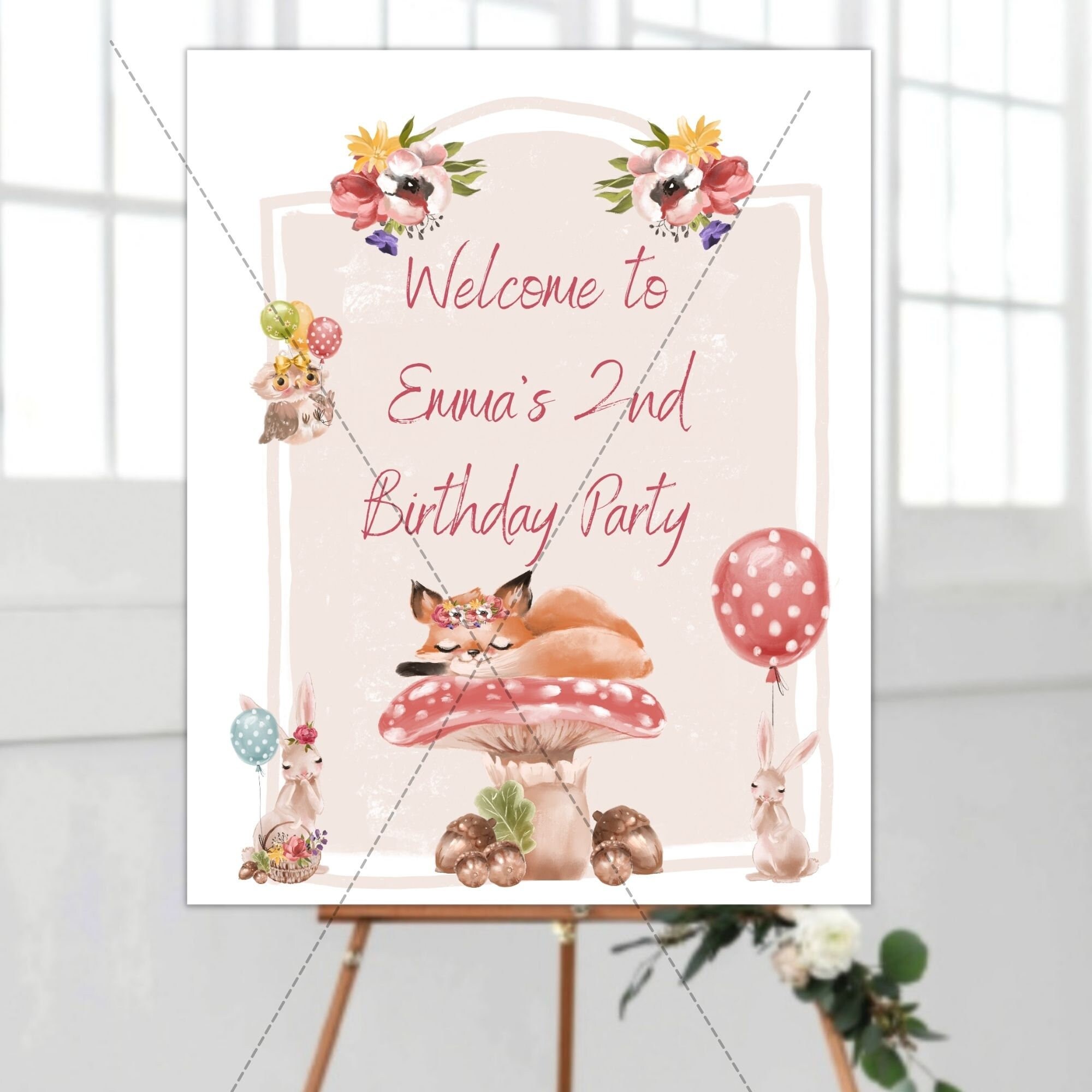 Letrero para Fiestas Enchanted forest decoración de Bosque - Etsy México