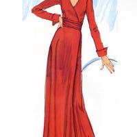 Vogue 7614, Ladies Dress Pattern, Evening Dress Pattern - Etsy