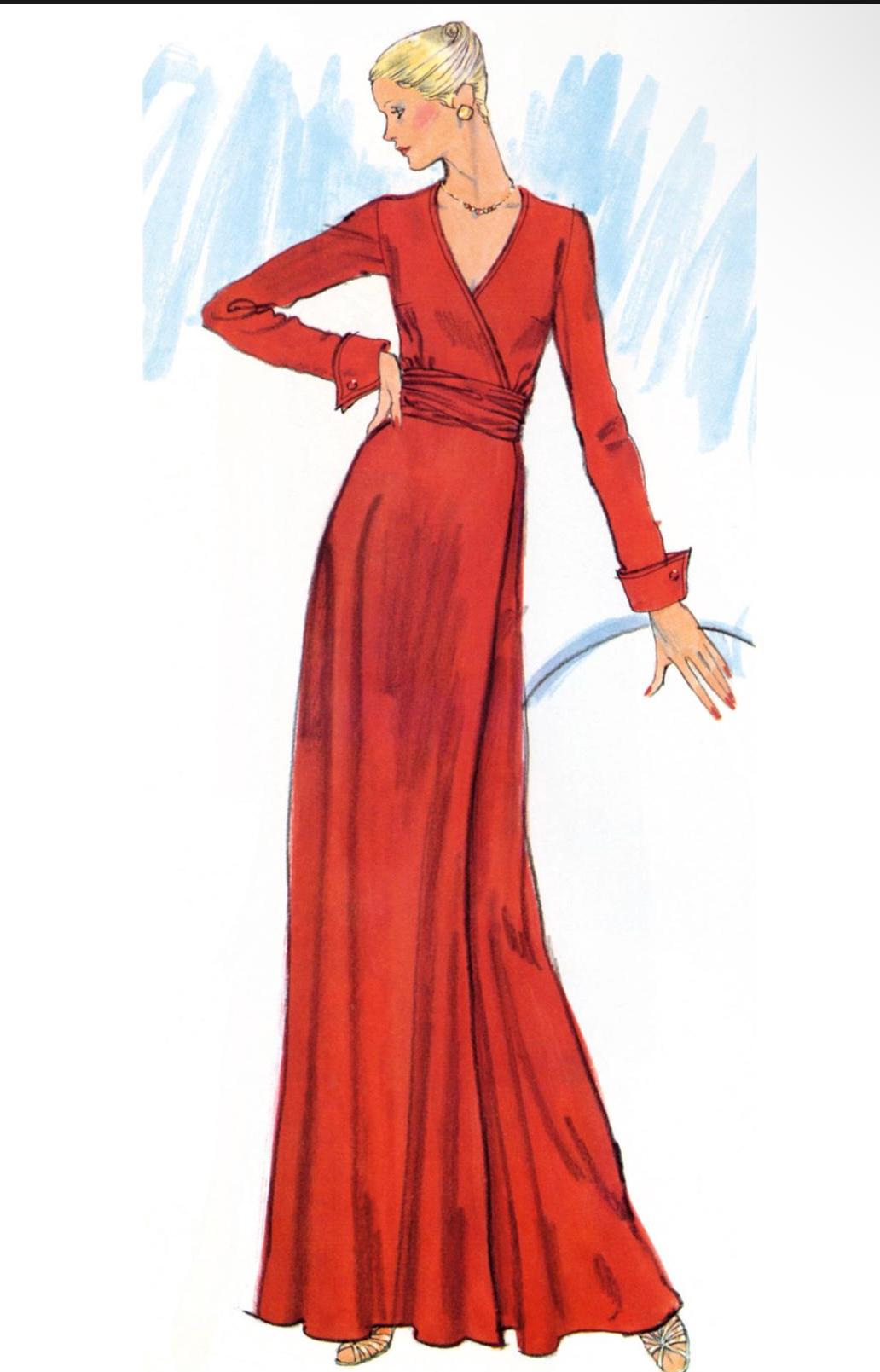 Vogue V2000 “american Designer Original” Sewing Pattern, Front Wrap ...