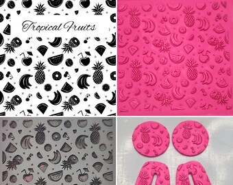 Rubber Stamp for Polymer Clay, Texture Mat, Polymer Clay Texture Sheet ...