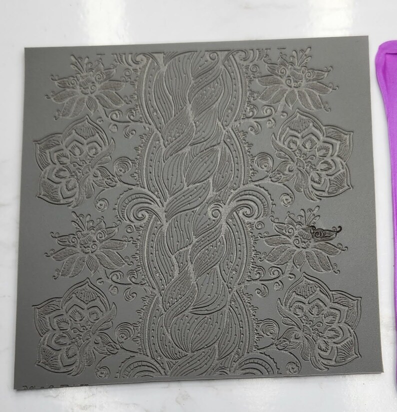 Rubber Stamp for Polymer Clay Texture Mat Metal Clay Texture - Etsy