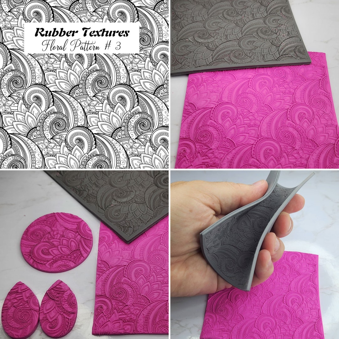 Rubber Stamp for Polymer Clay, Texture Mat, Metal Clay Texture Sheet ...