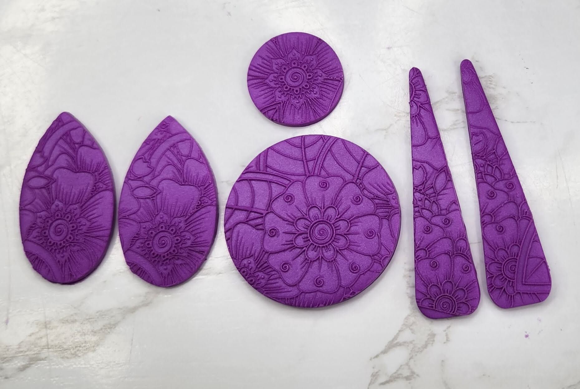 Rubber Stamp for Polymer Clay, Texture Mat, Polymer Clay Texture Sheet ...