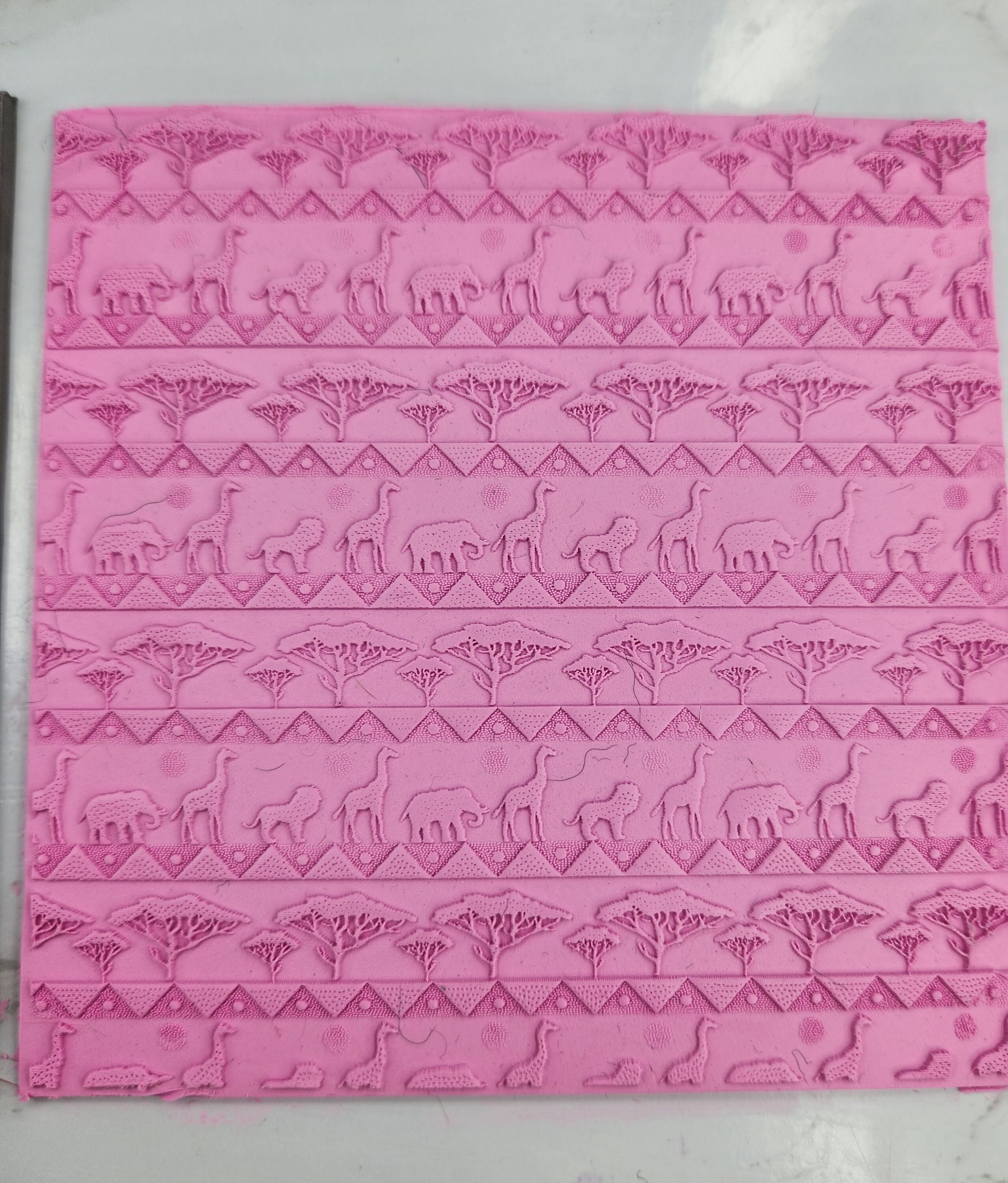 Rubber Stamp for Polymer Clay, Texture Mat, Polymer Clay Texture Sheet ...