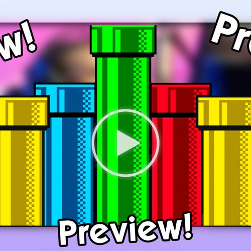 Super Mario Pipe Tunnel Transition w/sound WITH TUTORIAL - Etsy