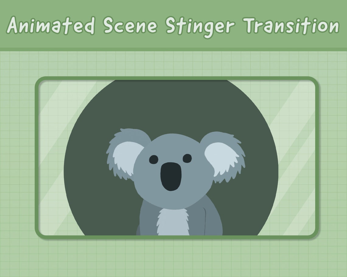 ANIMATED Cute Koala Twitch Overlay Stream Pack / Stream Alert / Cute ...