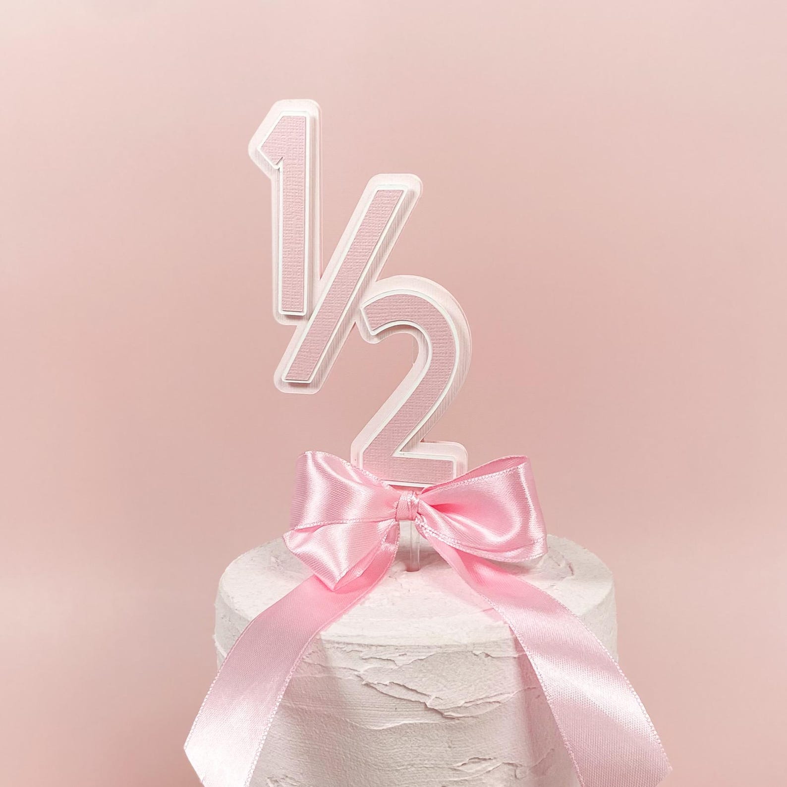 Half Year Cake Topper, Coquette Party Decor, Halfway to One Topper ...