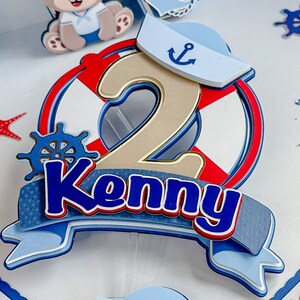 Personalized Nautical Cake Topper: 3D Sailor Birthday Decoration - Etsy