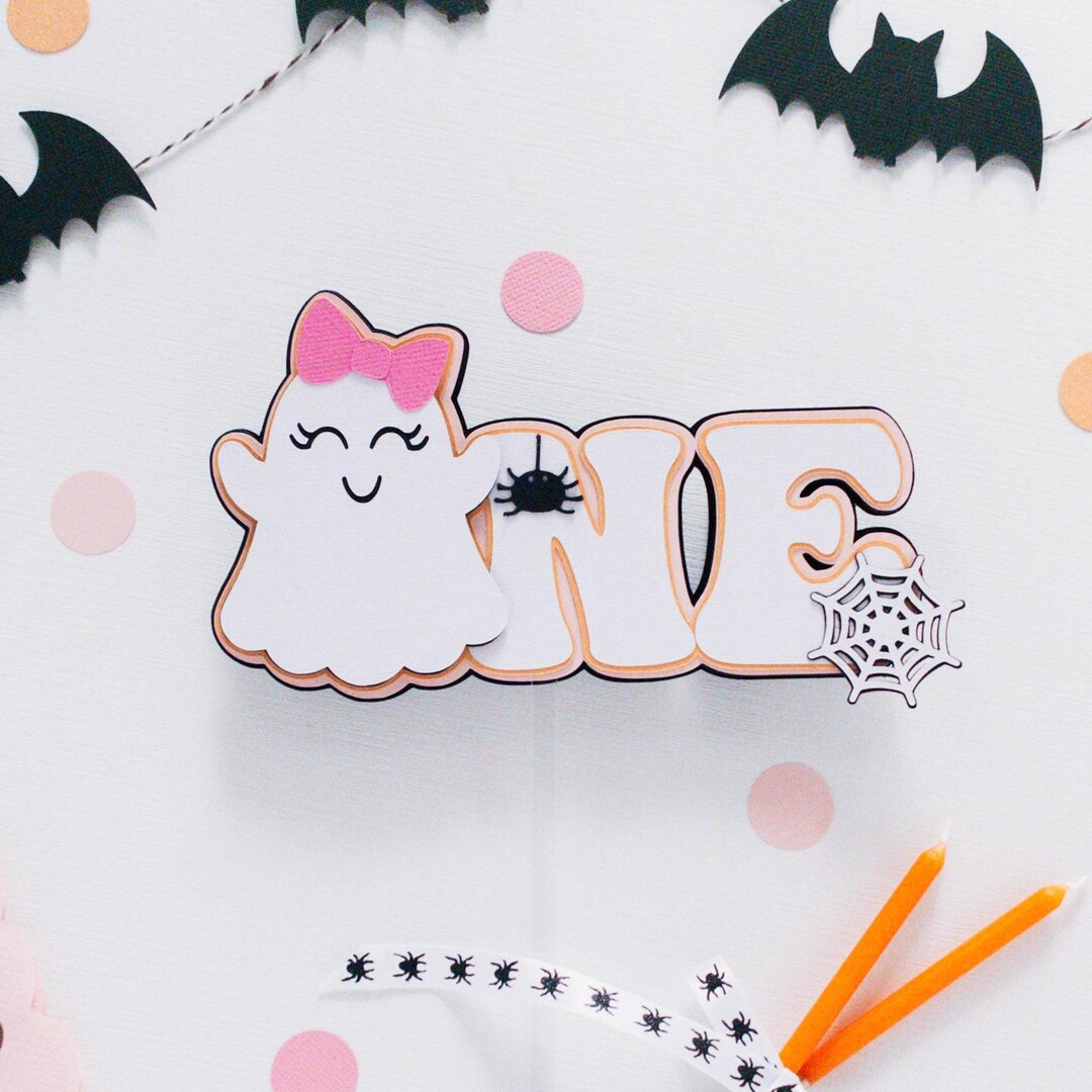 Spooky One Cake Topper, Pink Halloween 1st Birthday Decor, Little Boo ...
