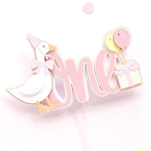 Goose Cake Topper, One Silly Goose 1st Birthday Decorations, Cute Party ...