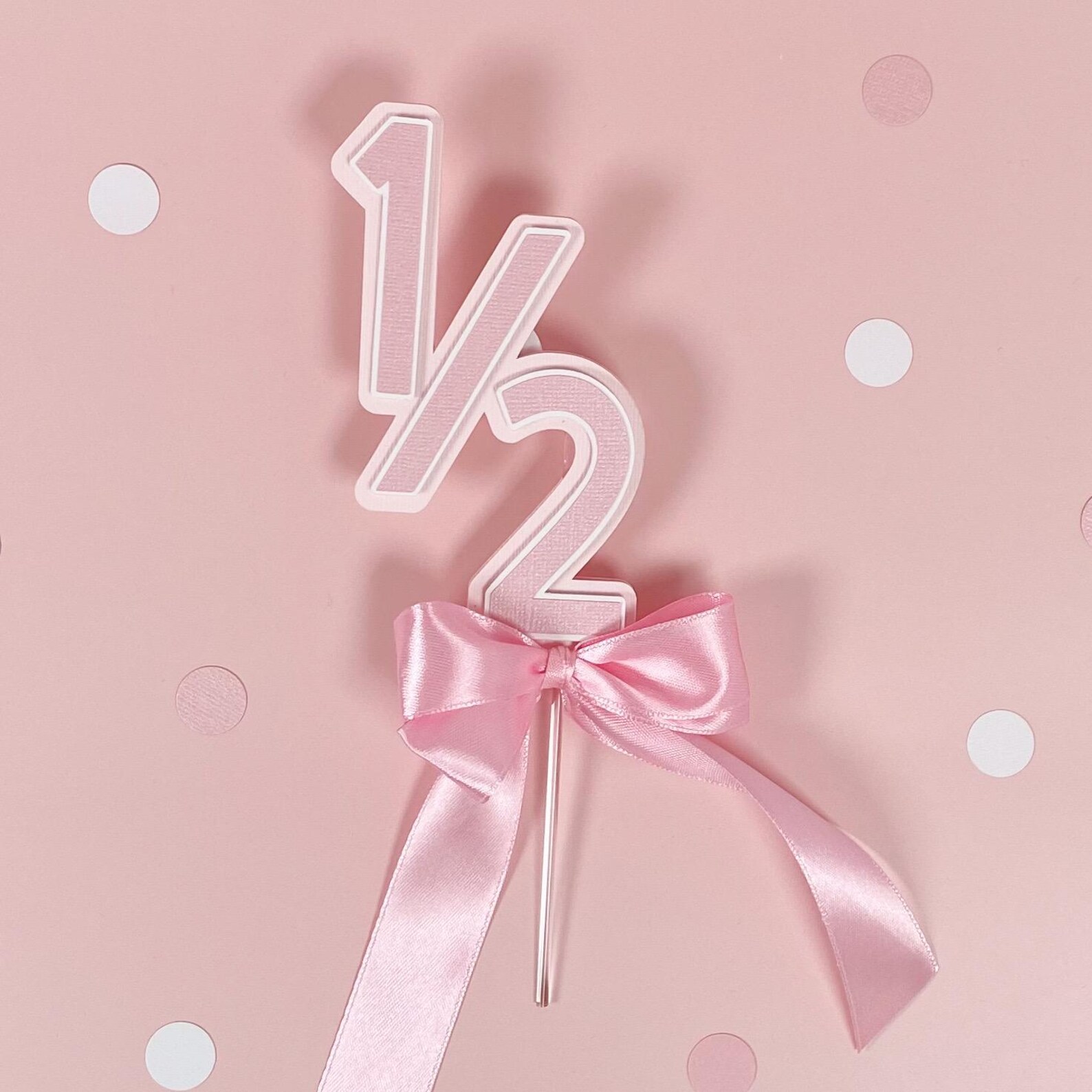Half Year Cake Topper, Coquette Party Decor, Halfway to One Topper ...