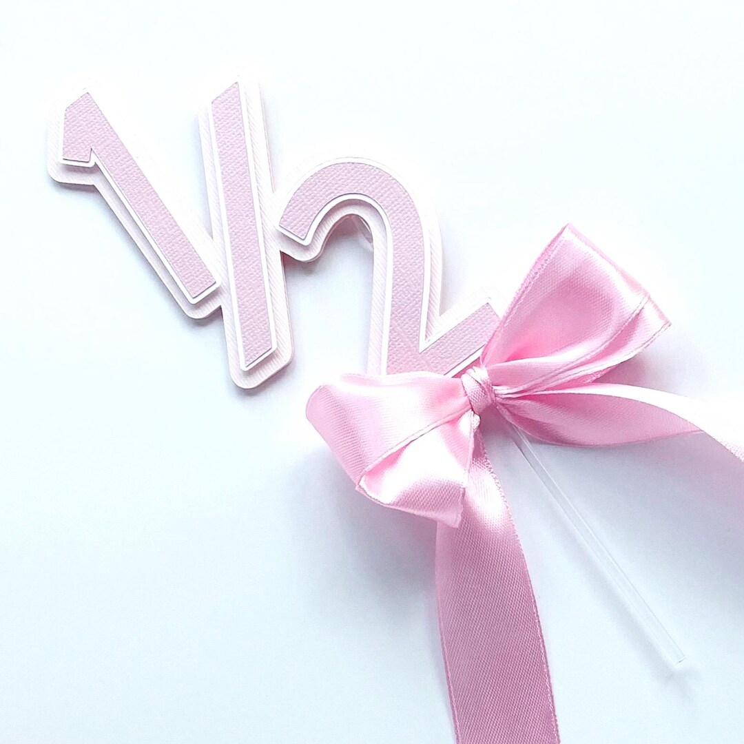 Half Year Cake Topper, Coquette Party Decor, Halfway to One Topper ...
