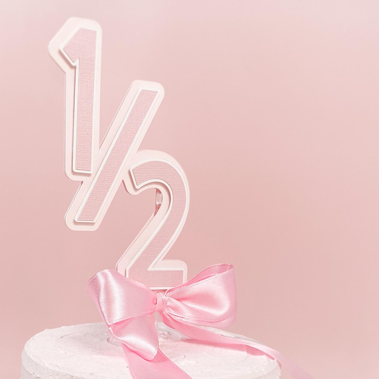 Half Year Cake Topper, Coquette Party Decor, Halfway to One Topper ...