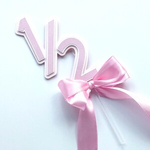 Half Year Cake Topper, Coquette Party Decor, Halfway to One Topper ...