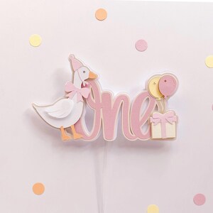 Goose Cake Topper, One Silly Goose 1st Birthday Decorations, Cute Party ...
