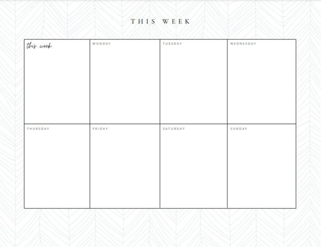 Minimal Weekly Planner - Etsy