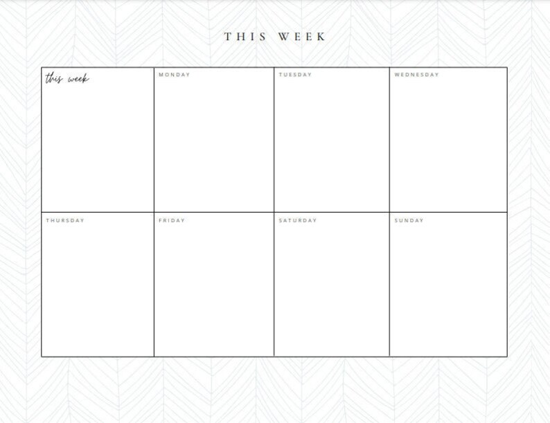 Minimal Weekly Planner - Etsy