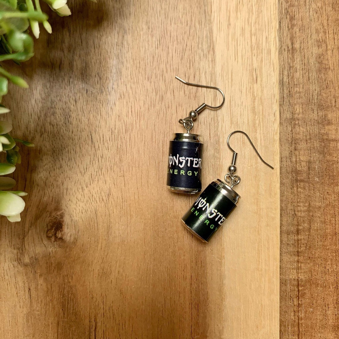 Mini Monster Energy Drink Cans Novelty Earrings. - Etsy Australia