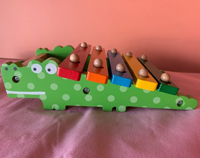 Wood Alligator Xylophone Dave the Croc Play & Grow Colourful Children's ...