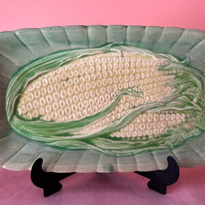 Vintage Ceramic Corn on the Cob Themed Serving Platter With Individual ...