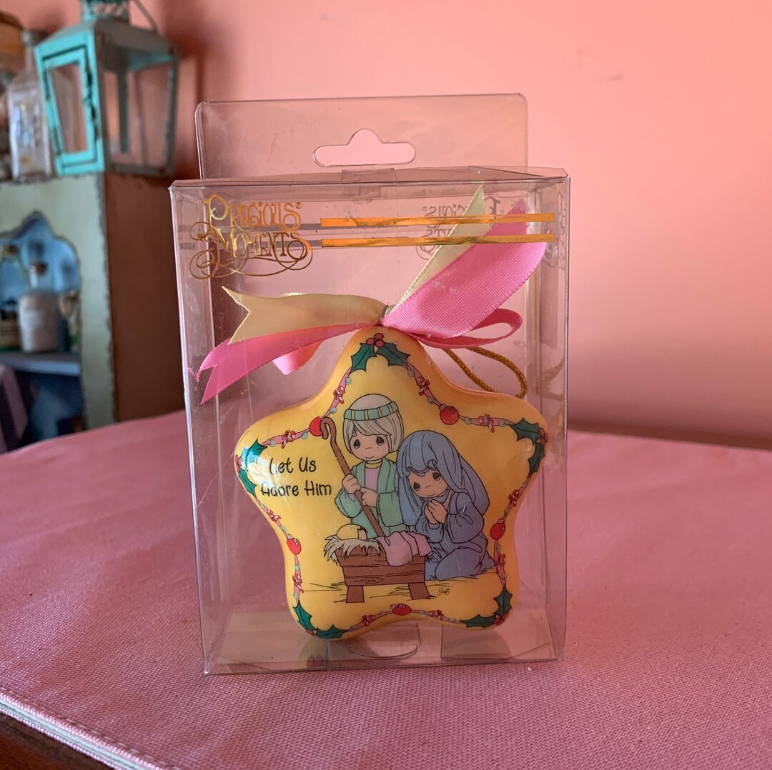 Vintage Enesco Yellow Star Precious Moments Christmas Tree Ornament ...