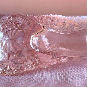 Vintage Rose/light Pink Miniature Glass Slipper/shoe With Flower ...