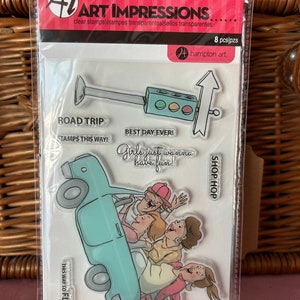 Art Impressions “girls Day Out” Stamp Set (includes 8 Stamps) Clear ...