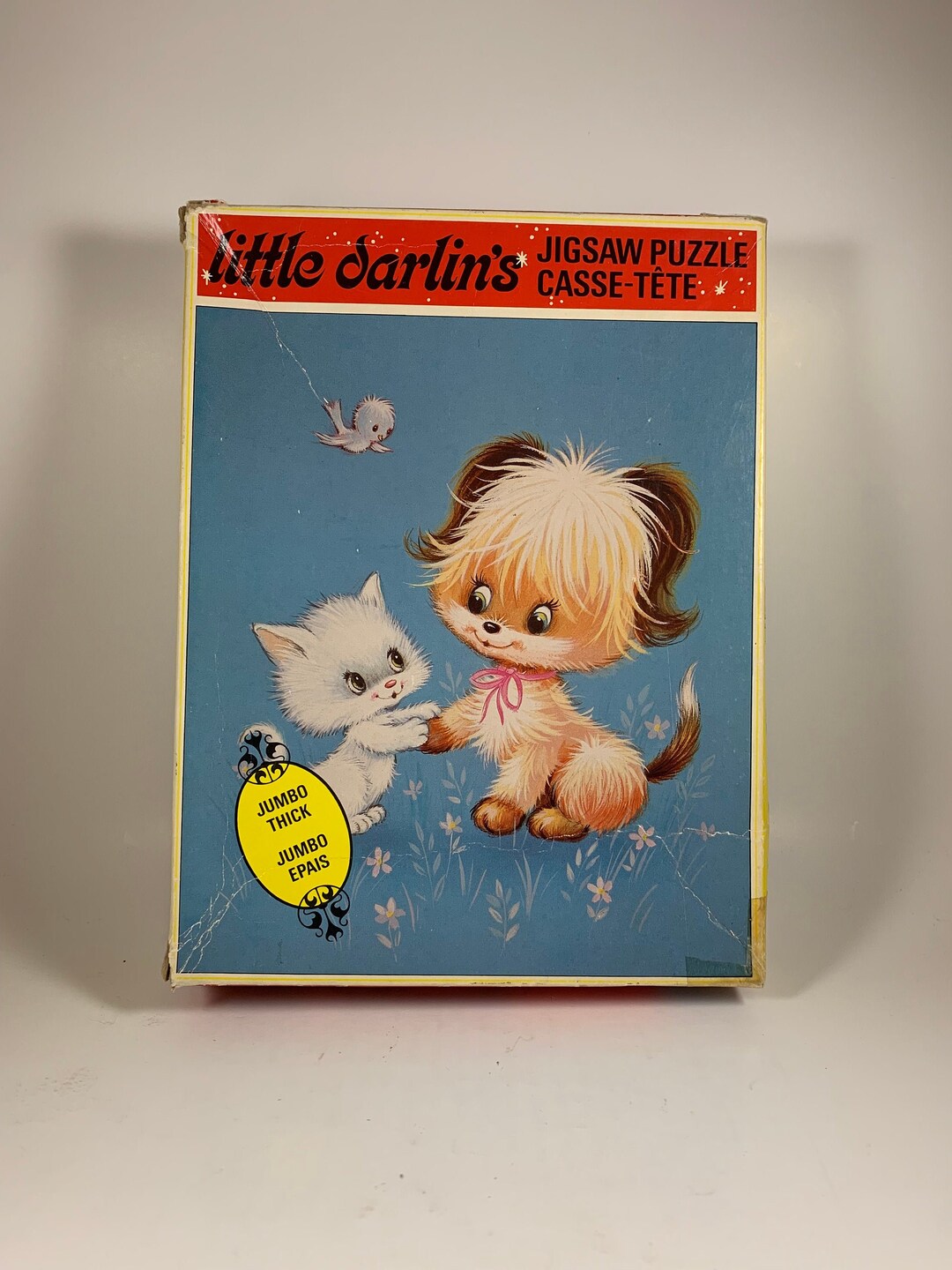 Vintage Complete Little Darlin's White Cat and Brown/white Dog Jigsaw ...